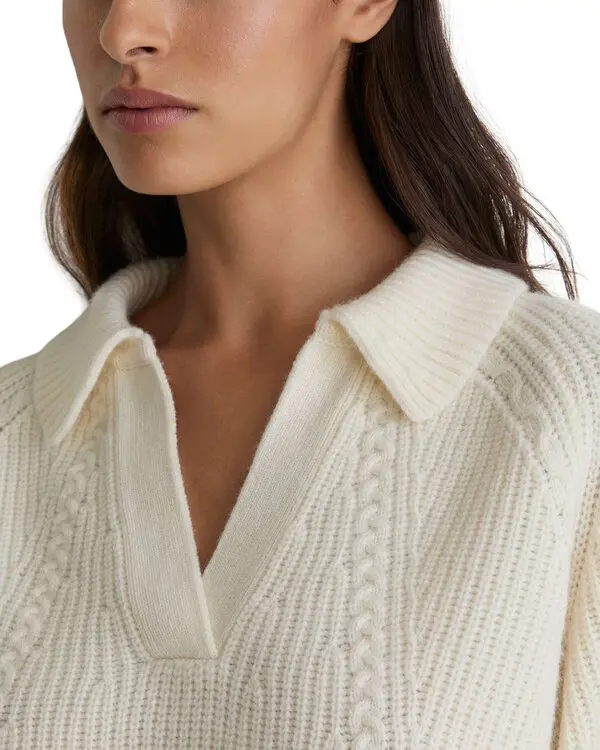 REISS Lindy Collared Wool & Cashmere Sweater