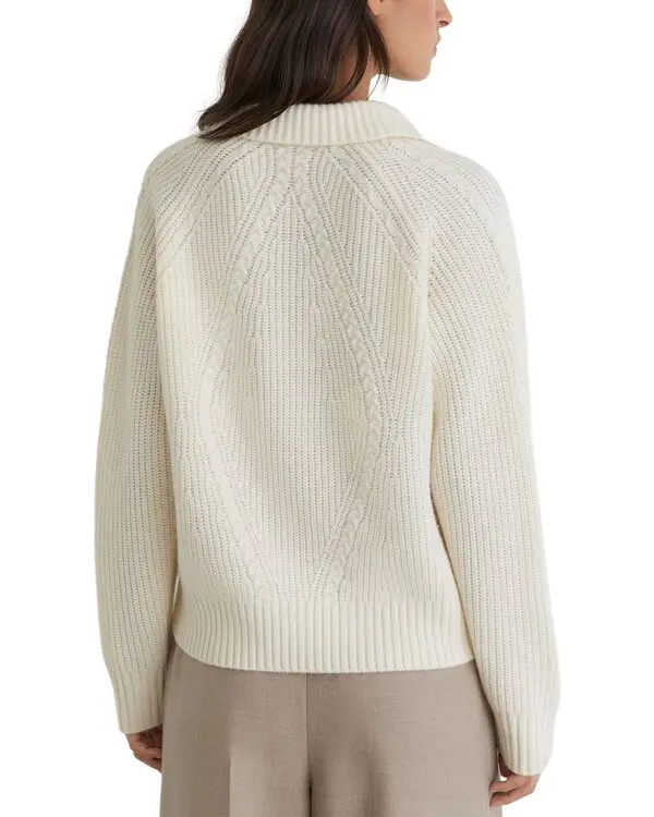 REISS Lindy Collared Wool & Cashmere Sweater
