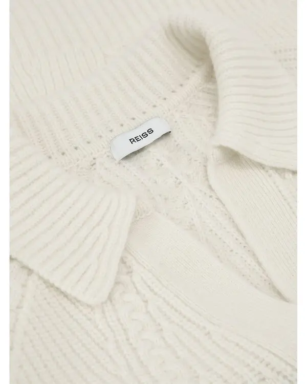 REISS Lindy Collared Wool & Cashmere Sweater