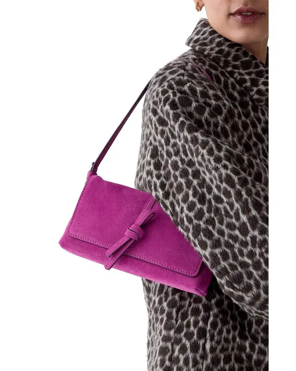 Kate Spade New York Loop Small Flap Suede Shoulder Bag