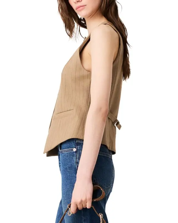 Maje Lipania Pinstriped Vest