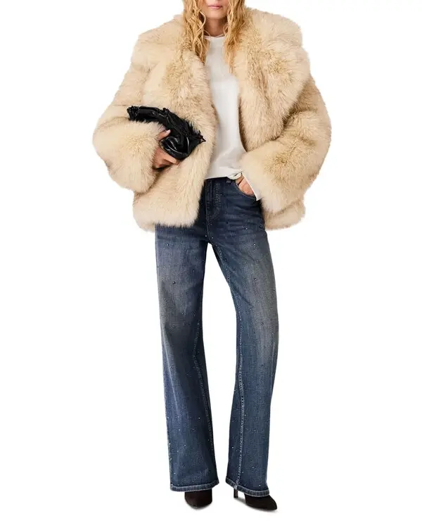 Maje Oversized Faux Fur Coat