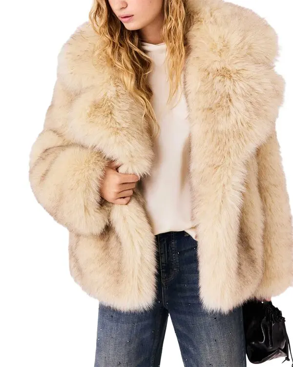 Maje Oversized Faux Fur Coat