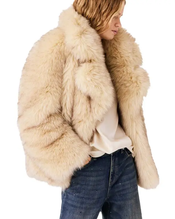 Maje Oversized Faux Fur Coat
