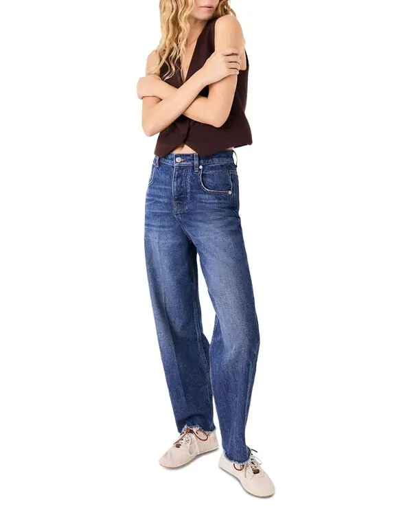 Maje High Rise Barrel Leg Jeans
