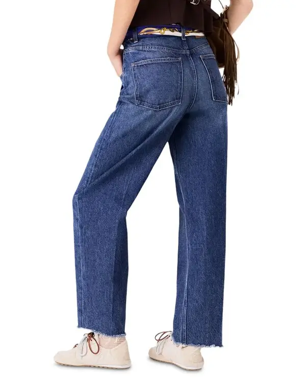 Maje High Rise Barrel Leg Jeans