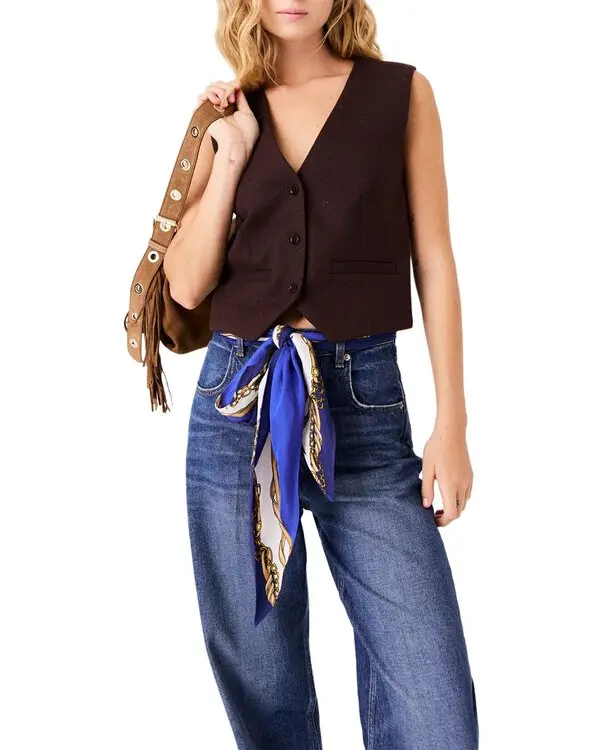 Maje High Rise Barrel Leg Jeans