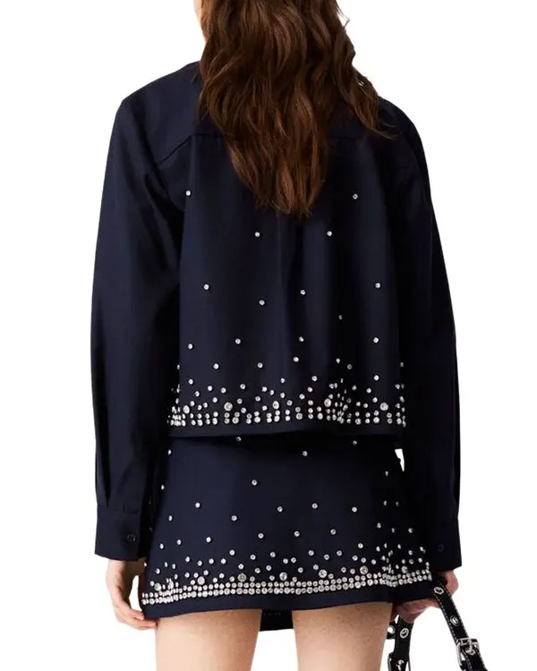 Maje Rhinestone Layered Skort