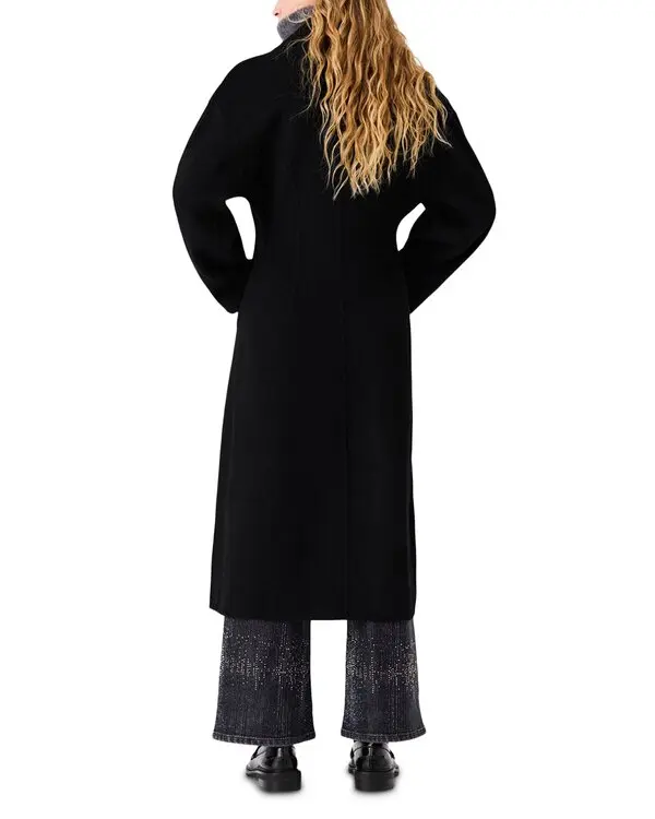 Maje Wool Double Breasted Long Coat