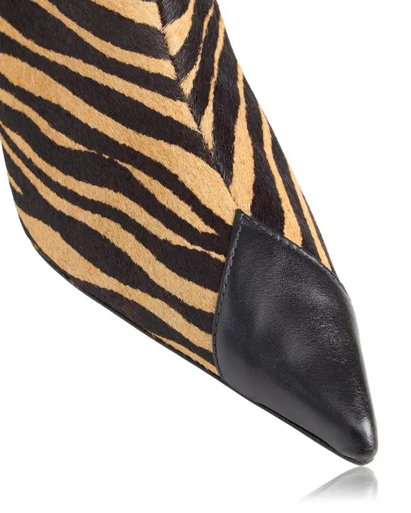 Schutz Lexi Calf Hair Cap Toe Ankle Boots