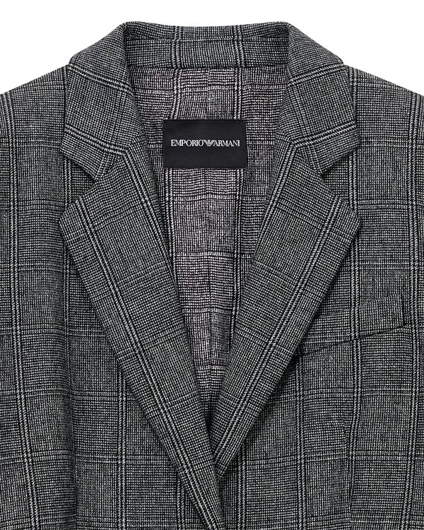 Emporio Armani Check Notch Collar Blazer