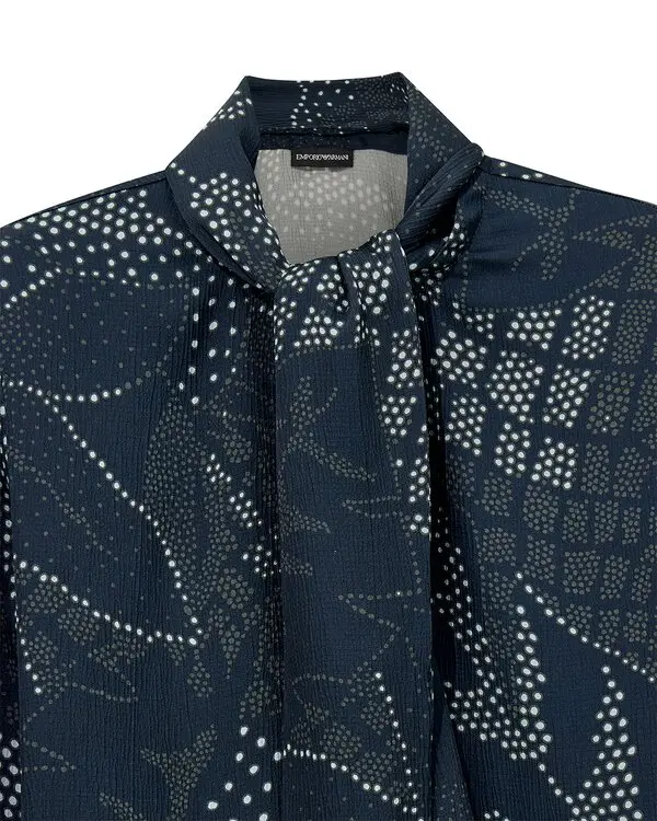 Emporio Armani Tie Neck Creponne Blouse