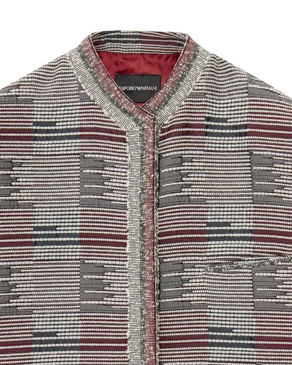 Emporio Armani Jacquard Geometric Patterned Blazer