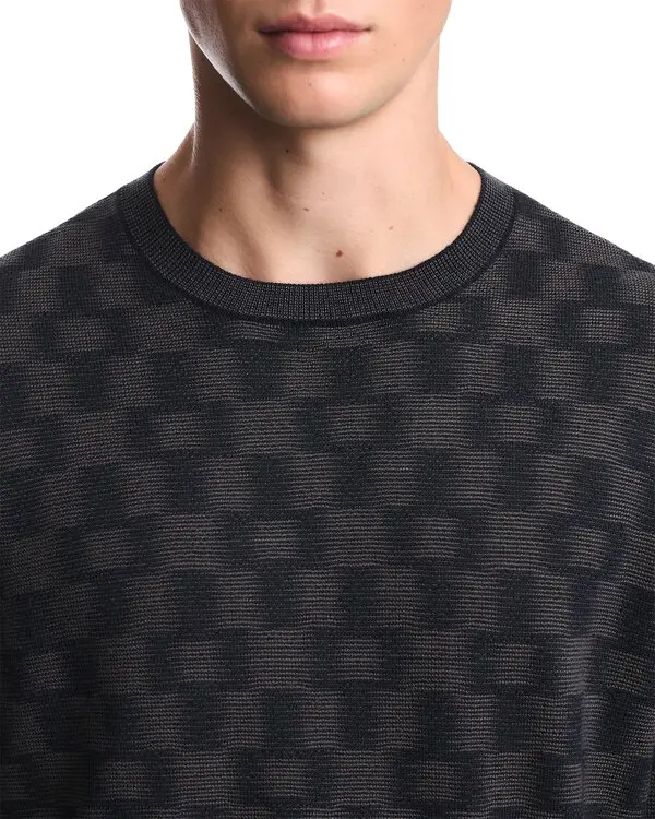 Emporio Armani Virgin Wool Fancy Stitch Sweater