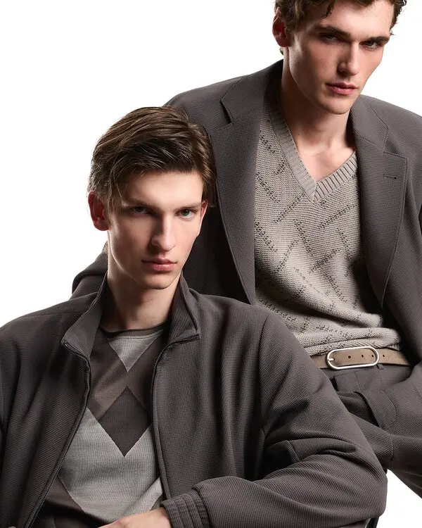 Emporio Armani 3d Crepe Jersey Blouson Jacket