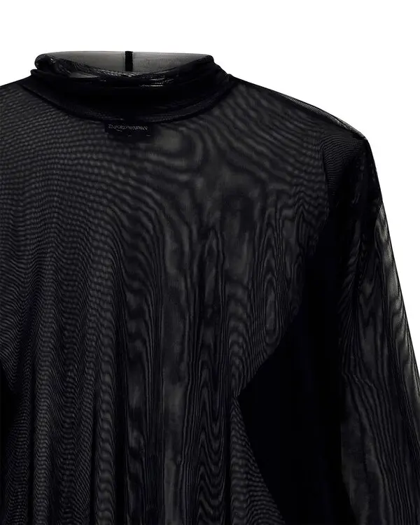 Emporio Armani Sheer Mock Neck Top