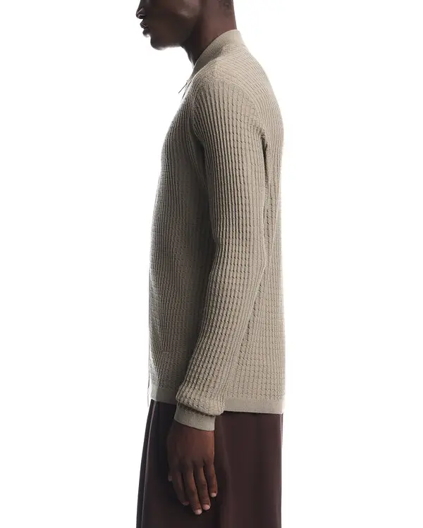 Emporio Armani Virgin Wool Fancy Stitch Cardigan