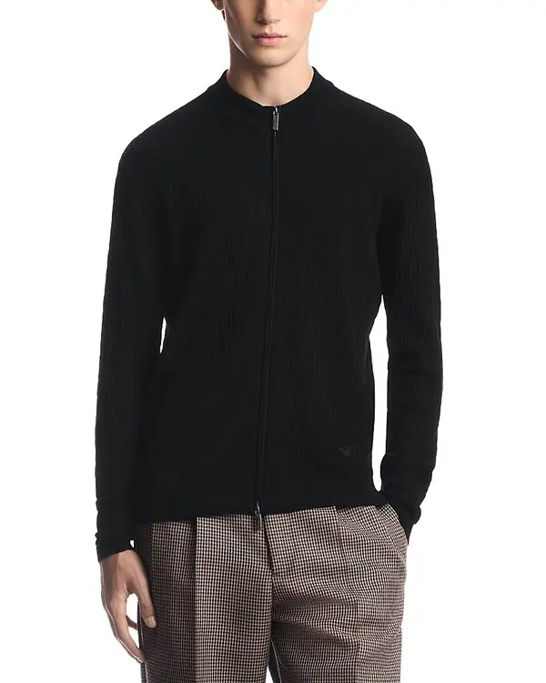 Emporio Armani Virgin Wool Fancy Stitch Cardigan