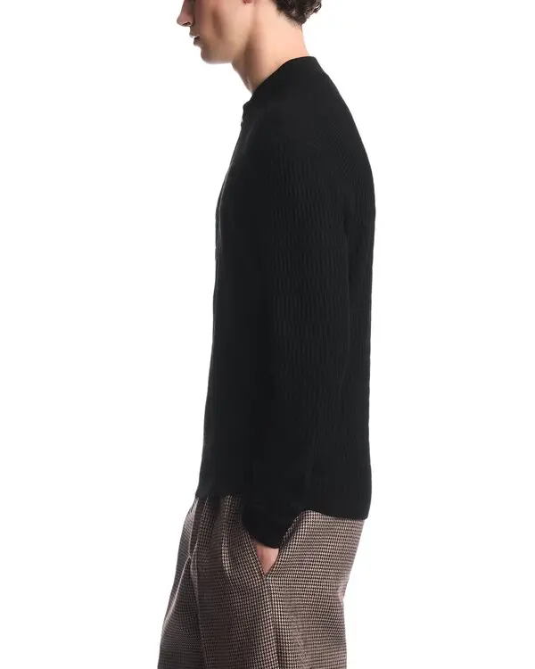 Emporio Armani Virgin Wool Fancy Stitch Cardigan