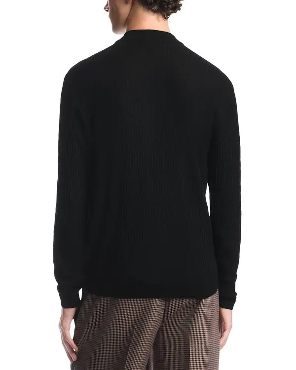 Emporio Armani Virgin Wool Fancy Stitch Cardigan