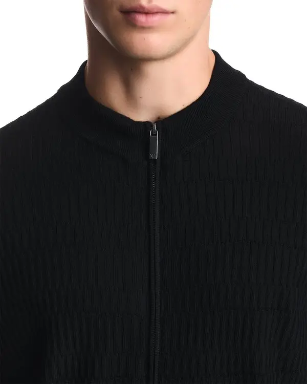 Emporio Armani Virgin Wool Fancy Stitch Cardigan