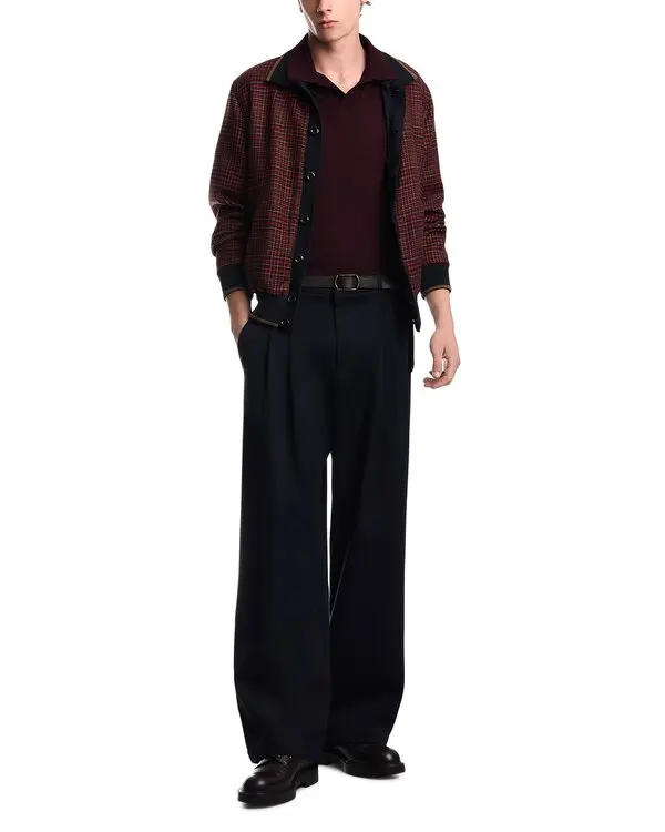 Emporio Armani Wool & Silk Blend Polo Sweater