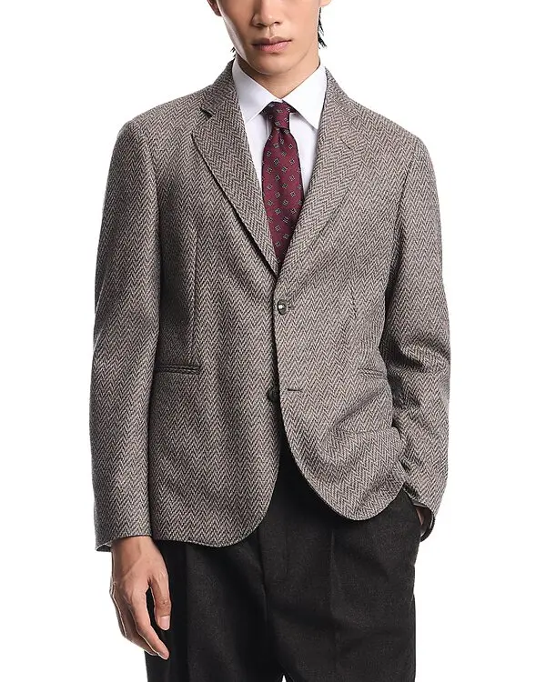 Emporio Armani Single Breasted Blazer - Beige