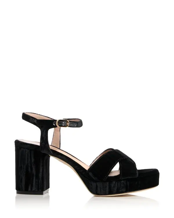 STUART WEITZMAN Dayna Velvet Strappy Sandals