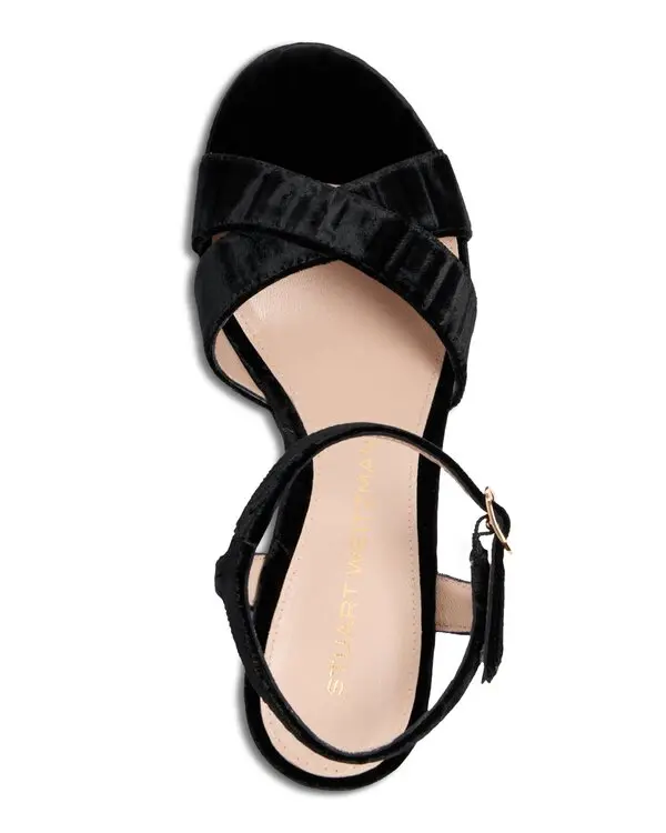STUART WEITZMAN Dayna Velvet Strappy Sandals