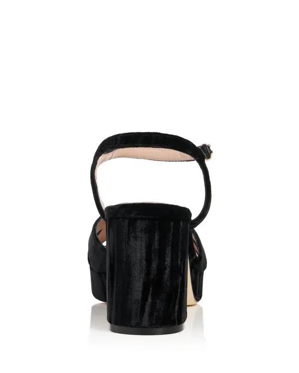 STUART WEITZMAN Dayna Velvet Strappy Sandals