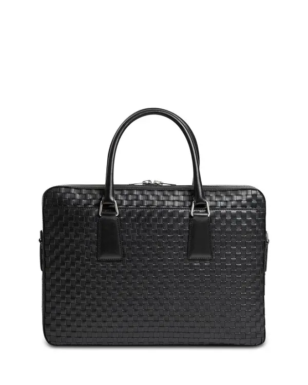Sandro Downtown Woven Leather Briefcase