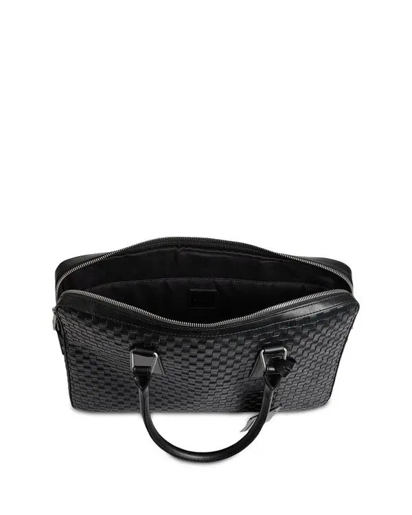 Sandro Downtown Woven Leather Briefcase