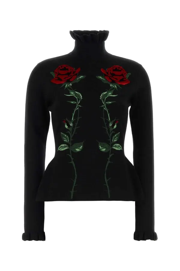 Blumarine Wool Sweater - Black