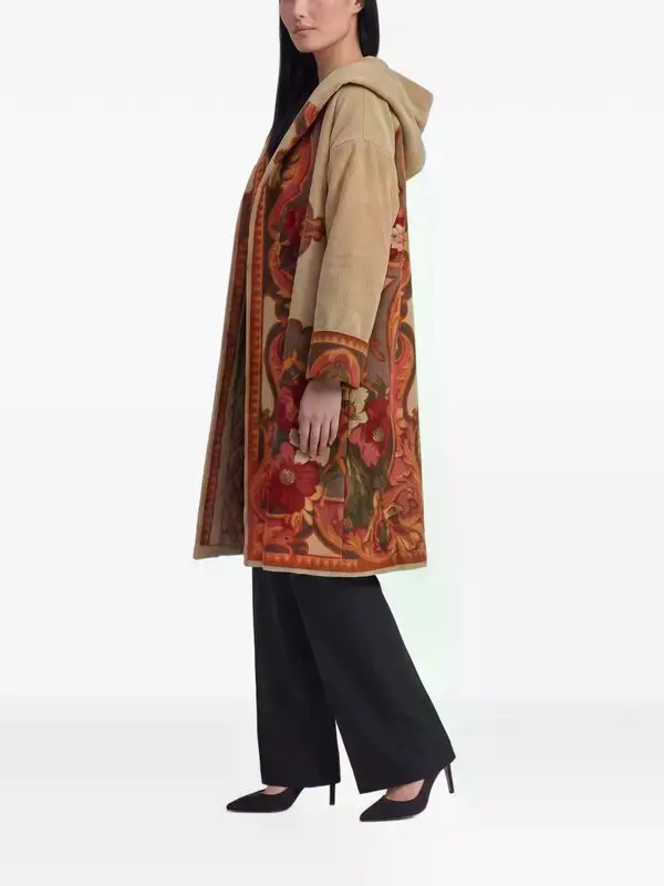 Valentino Garavani Floral-print Hooded Coat