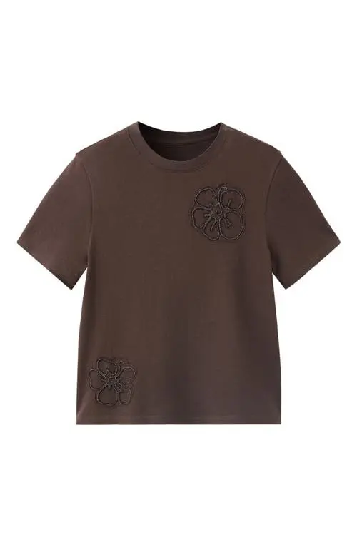Mango Embroidered Cotton T-shirt