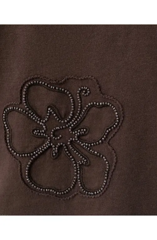 Mango Embroidered Cotton T-shirt