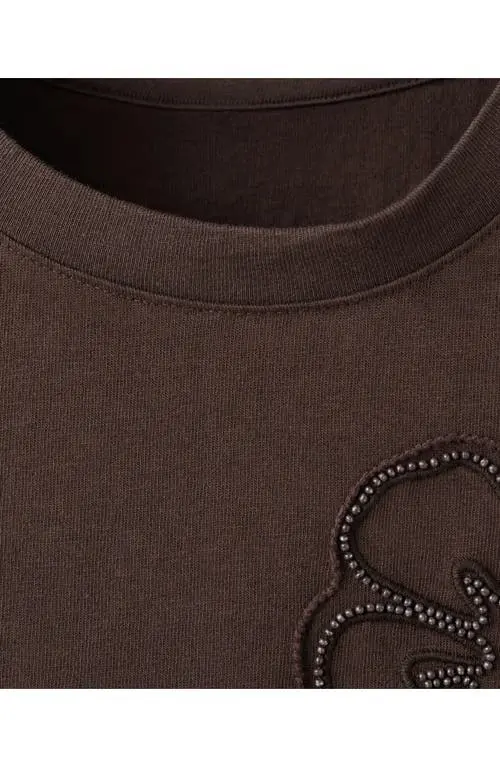 Mango Embroidered Cotton T-shirt