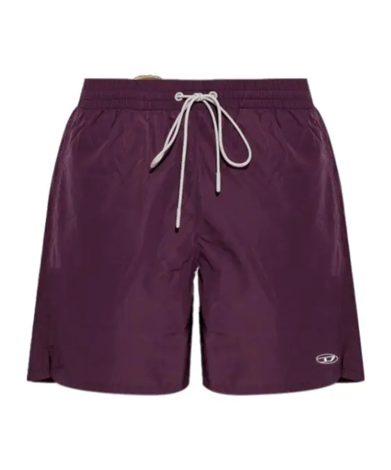 DIESEL® George Logo-embroidered Drawstring Swim Shorts