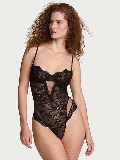 Victoria's Secret Dream Angels Wicked Unlined Lace Bodysuit