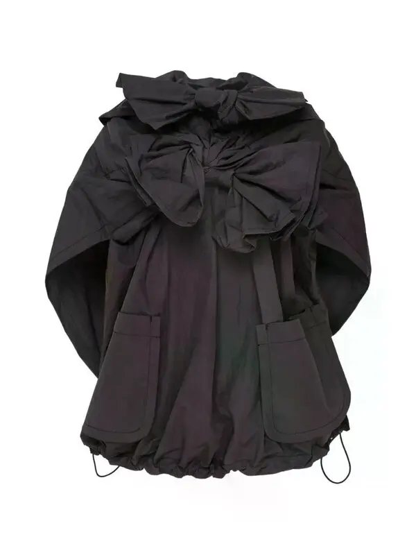 COMME DES GARÇONS TAO Bow-embellished Drawstring-hem Top