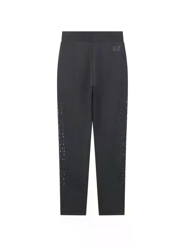 EA7 Rhinestone-embellished Pleated Trousers