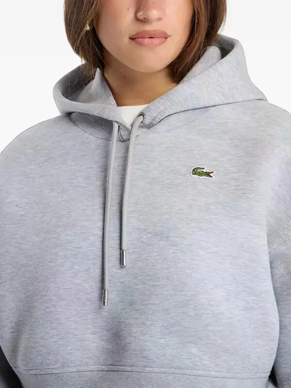 Lacoste Logo-patch Cropped Hoodie