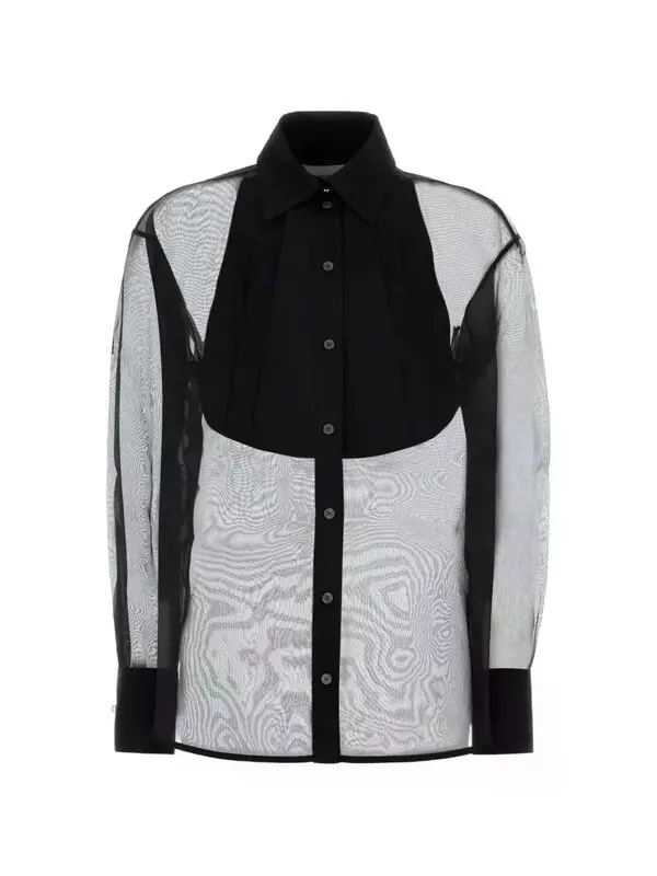 DES_PHEMMES Sheer Silk Shirt