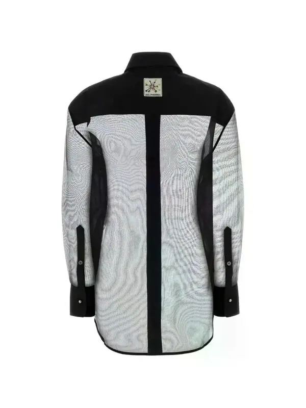 DES_PHEMMES Sheer Silk Shirt