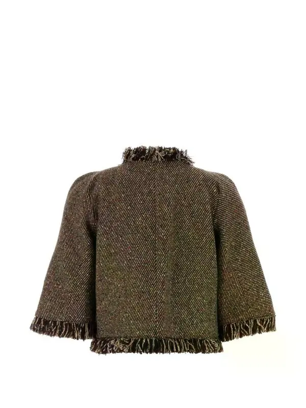Sacai Fringed Tweed Jacket