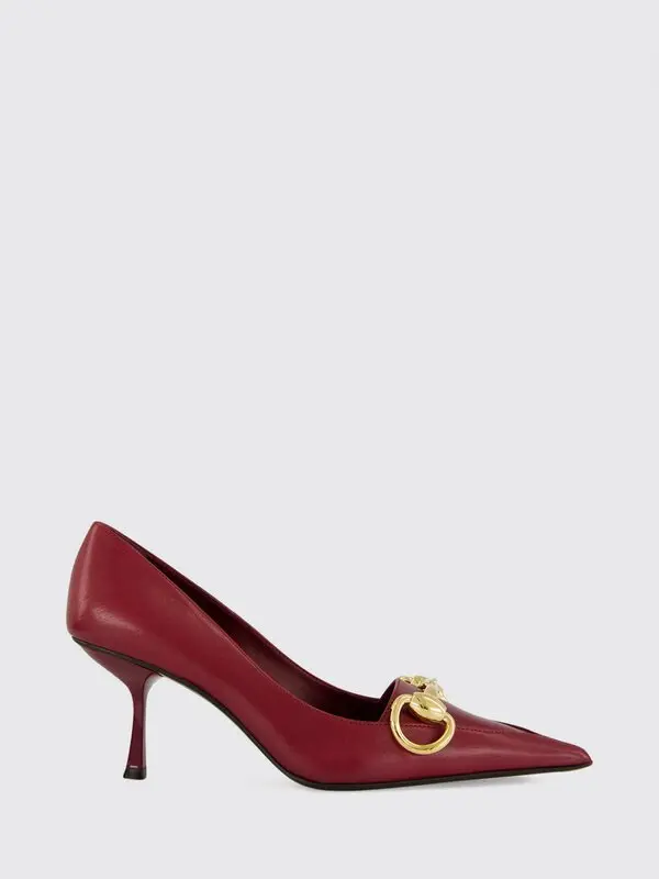 Gucci Leather Horsebit Pumps With Medium Stiletto Heel - Red