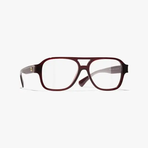 Chanel Pilot Eyeglasses - Dark Red