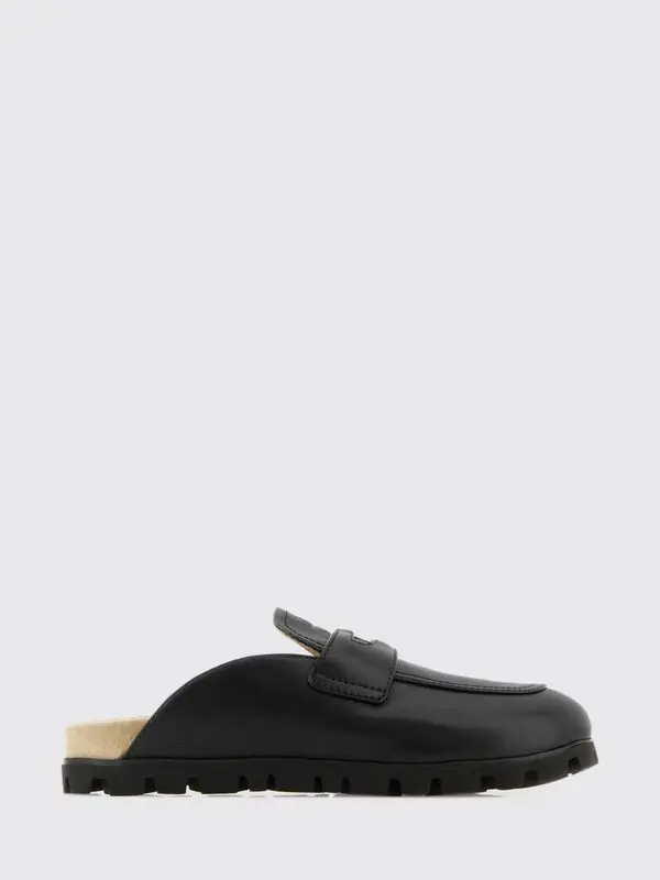 Miu Miu Leather Sabots - Black