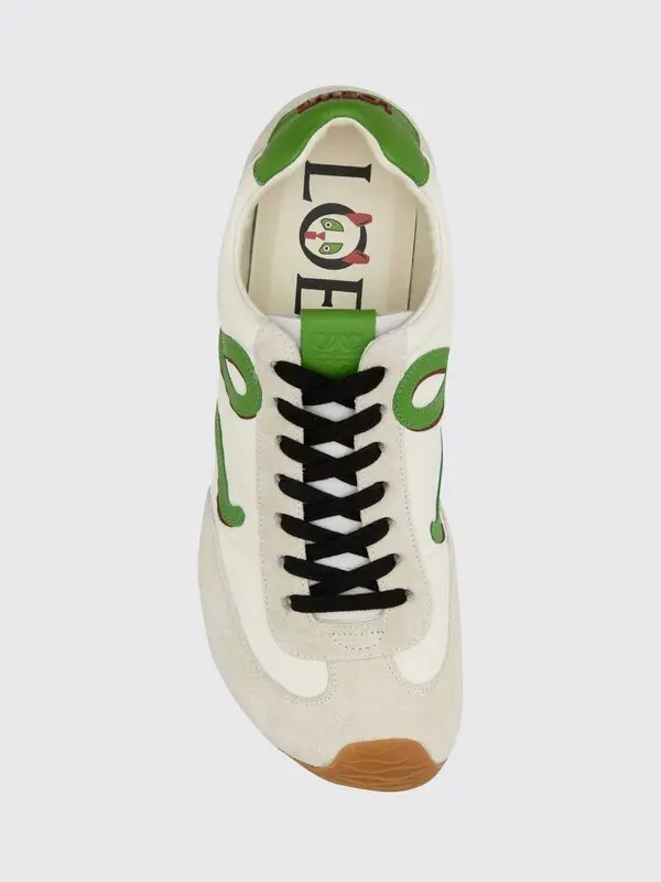 Loewe Ballet Runner 2.0 Sneakers In Nylon And Suede - White