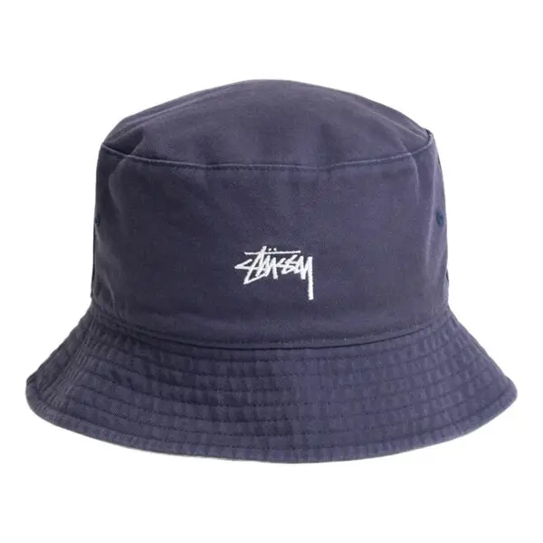 StÜssy Reversible Stock Bucket Hat 'navy Stone